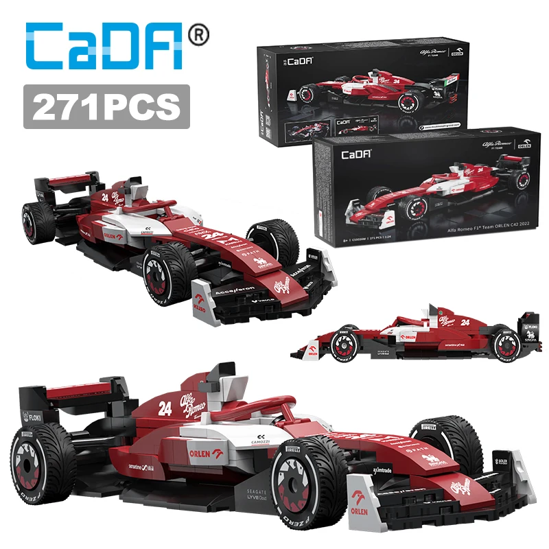 Cada-1-24-Alpha-Romeo-2022-F1-Racing-Car-C42-Sports-Car-Model-Building ...