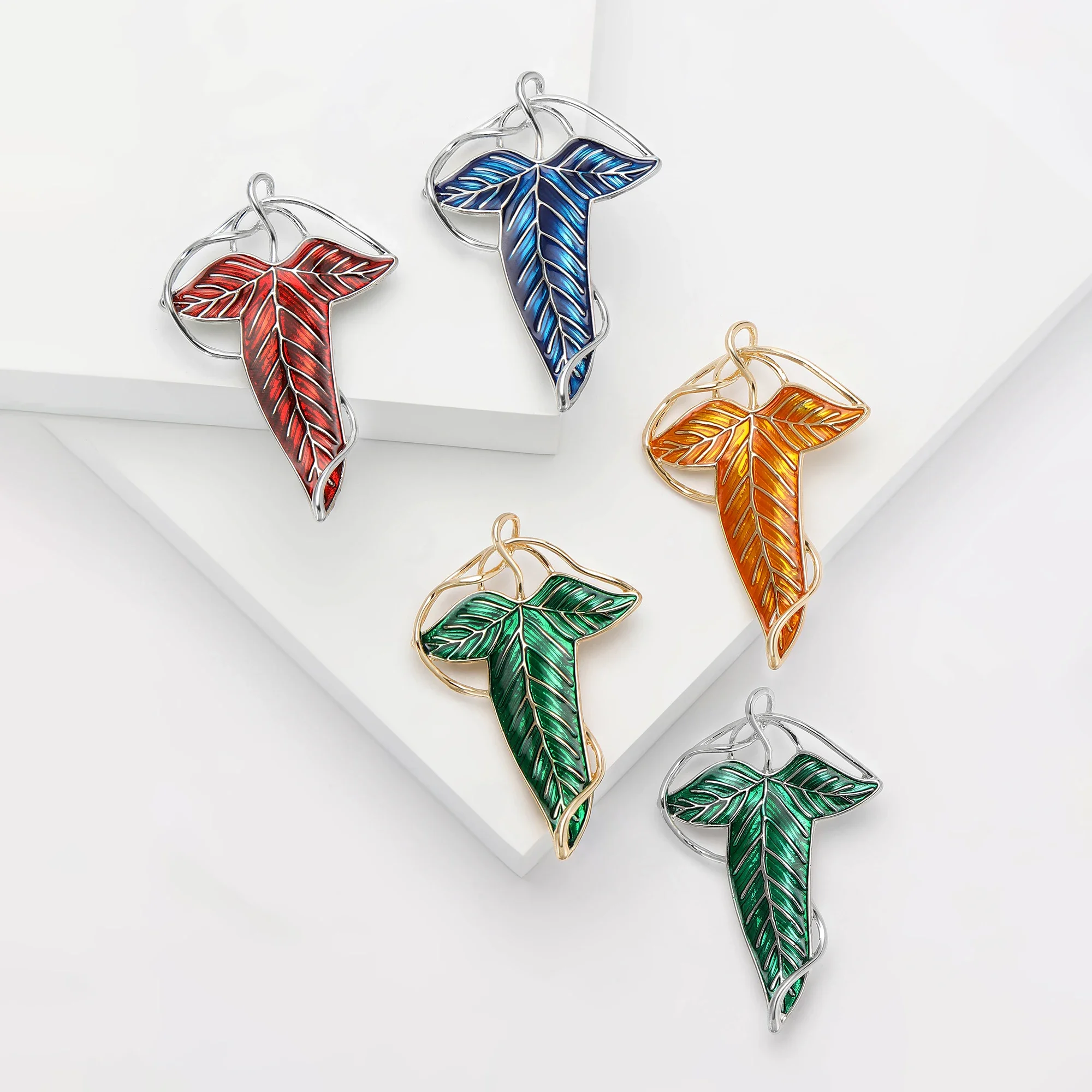 StarryGem-Wholesale-Enamel-Leaf-Brooches-for-Women-Classic-Elf-Queen ...