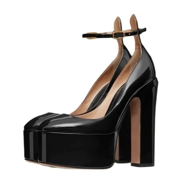Europe And America Ultra High Heels Platform Women's Sandals Round Toe ...