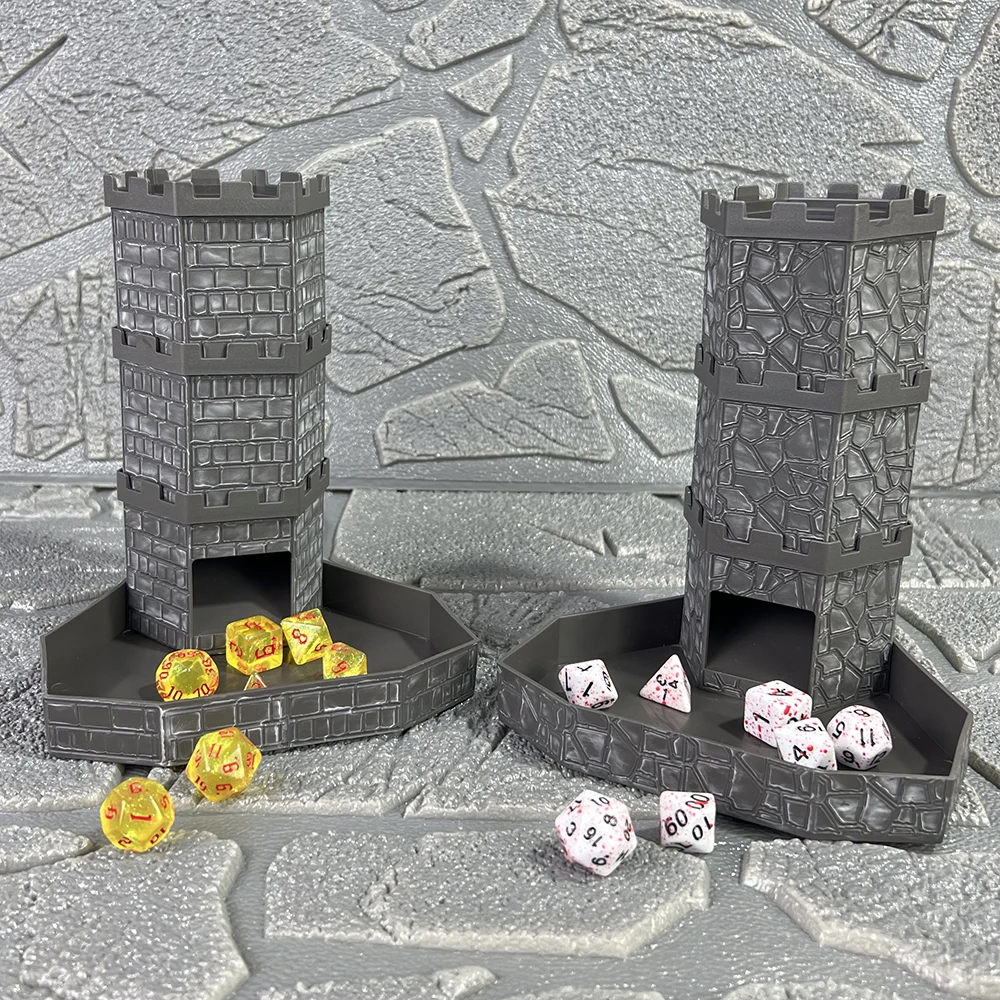 Bricks Castle Dice Tower Dice Rolling Tray Tower - Perfect for D&D Game ...