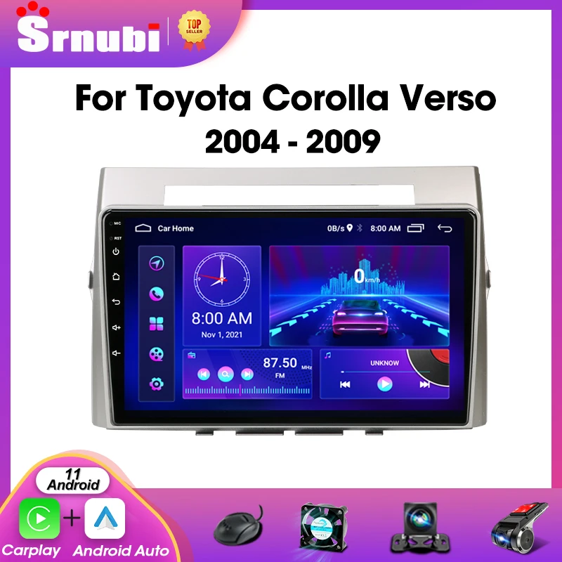 Srnubi-Radio-con-Android-11-para-coche-reproductor-Multimedia-con-Carplay-2Din-est-reo-Audio ...