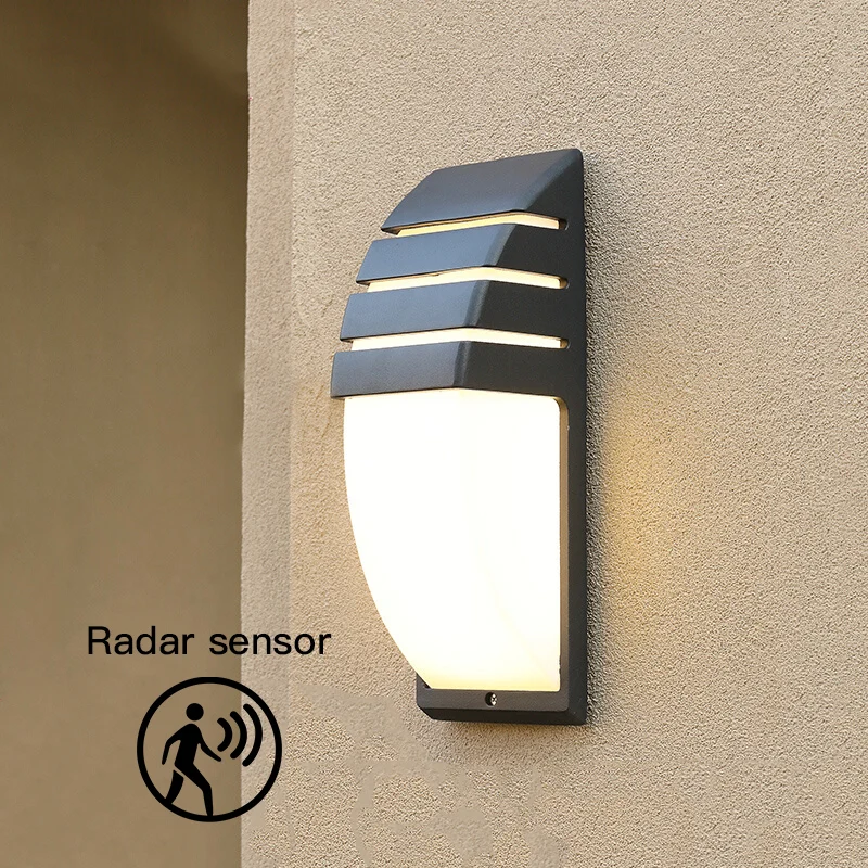 Outdoor-Led-Waterproof-Wall-Lamp-Radar-Motion-Sensor-Courty-Garden ...