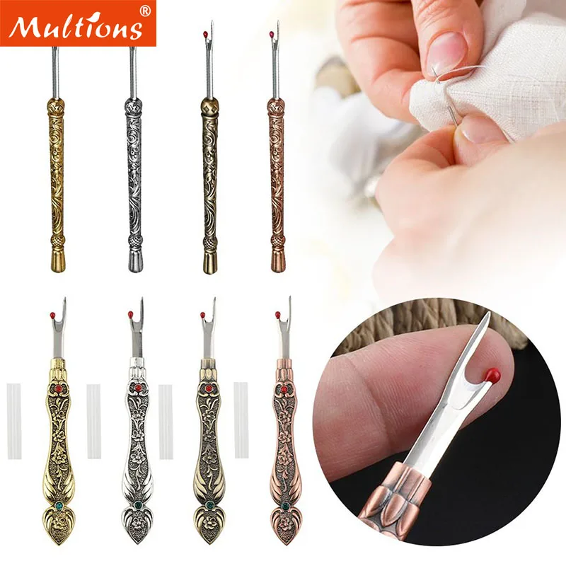 1Pc-Vintage-Seam-Ripper-Alloy-Engraved-Stitch-Thread-Unpicker-Cutter ...