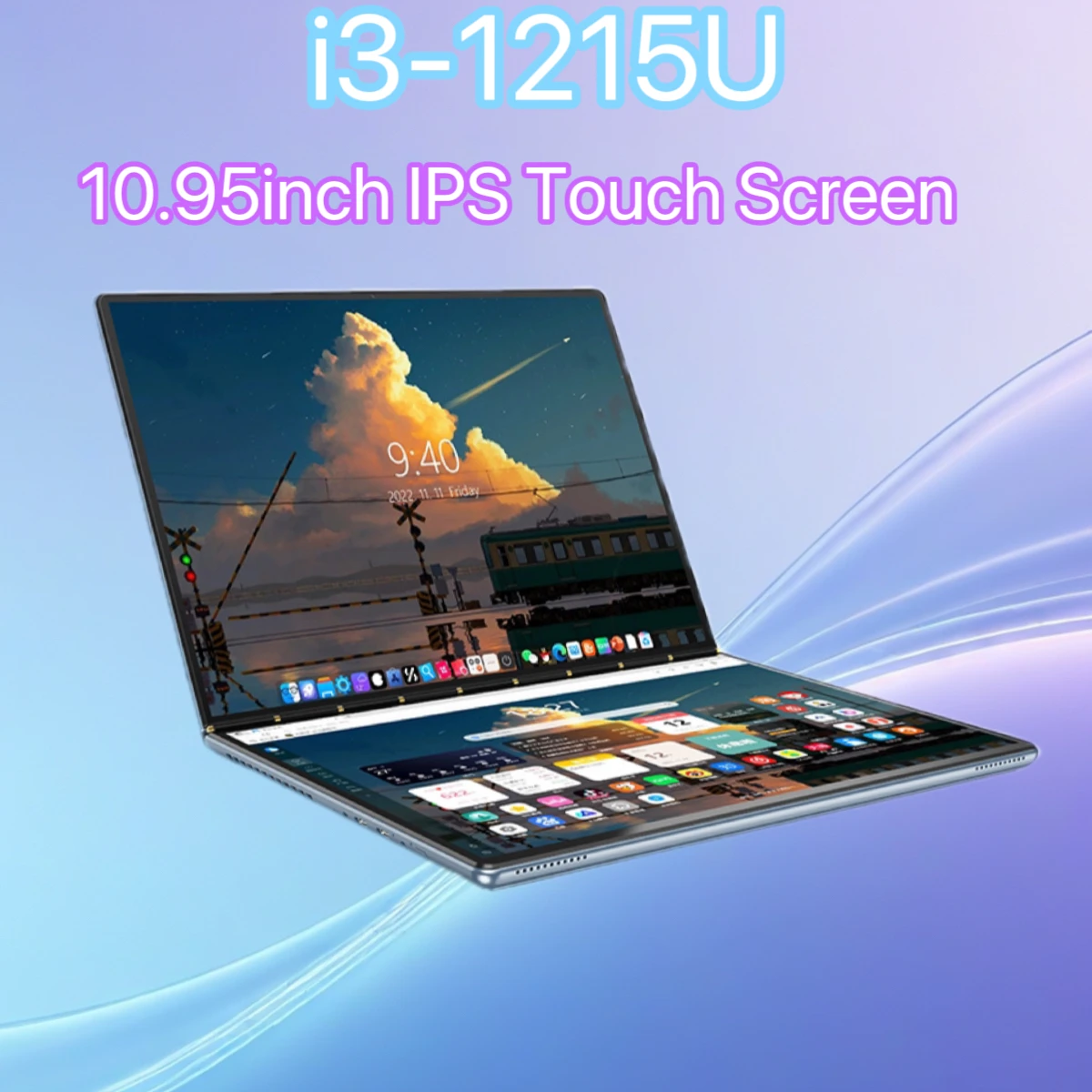 Dual-Screen-Laptop-Intel-i3-1215U-Dual-10-95inch-IPS-Touch-Screen ...