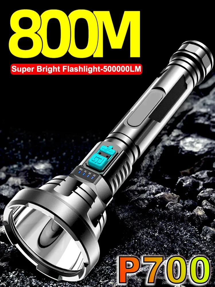 500000LM-Powerful-LED-Flashlight-P700-Tactical-Flash-light-Long-Range ...
