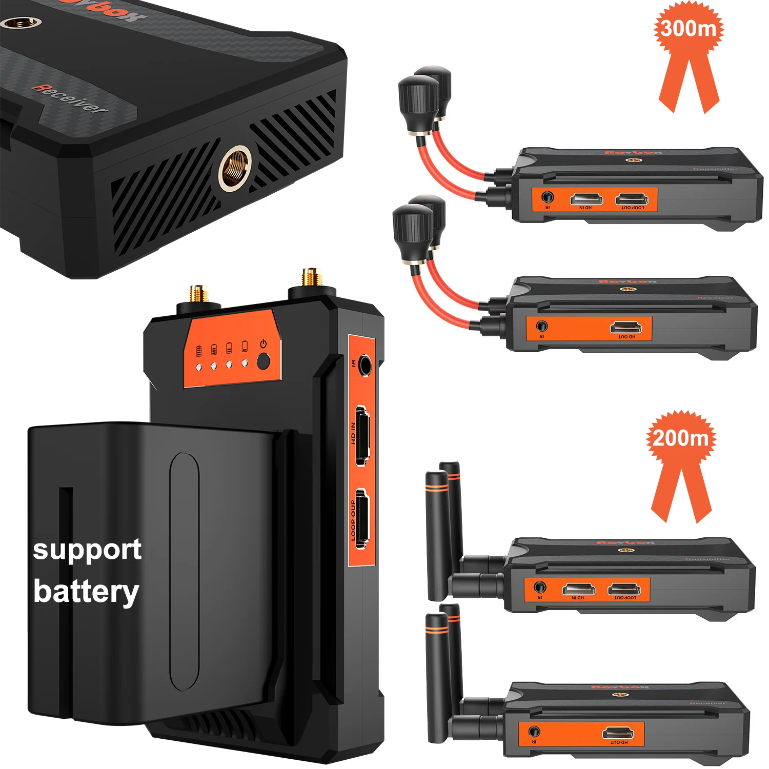 200m 300m 1080P Wireless Screen Mirroring Display Adapter DVD Camera PC ...