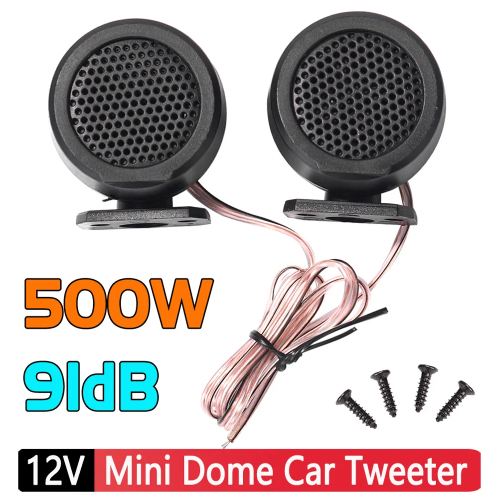 2pcs 500W Dome Car Tweeter Speakers Mini Treble Loudspeaker Car Audio ...