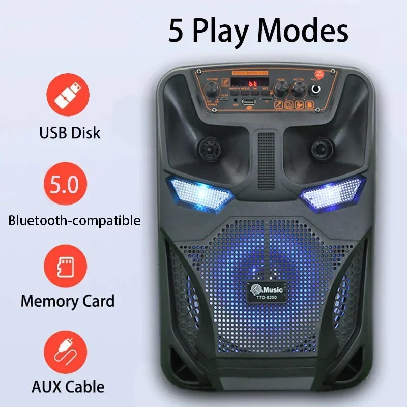 Powerful-Bluetooth-Large-Speaker-Party-Portable-8inch-Sound-Box-20W ...