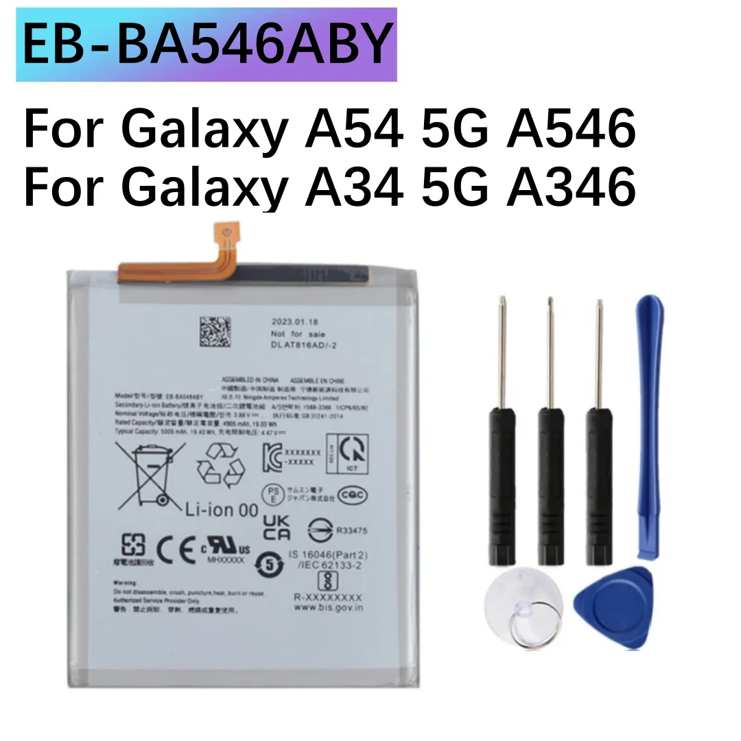 5000mAh-EB-BA546ABY-Battery-For-Galaxy-A54-5G-A546-Galaxy-A34-5G-A346 ...