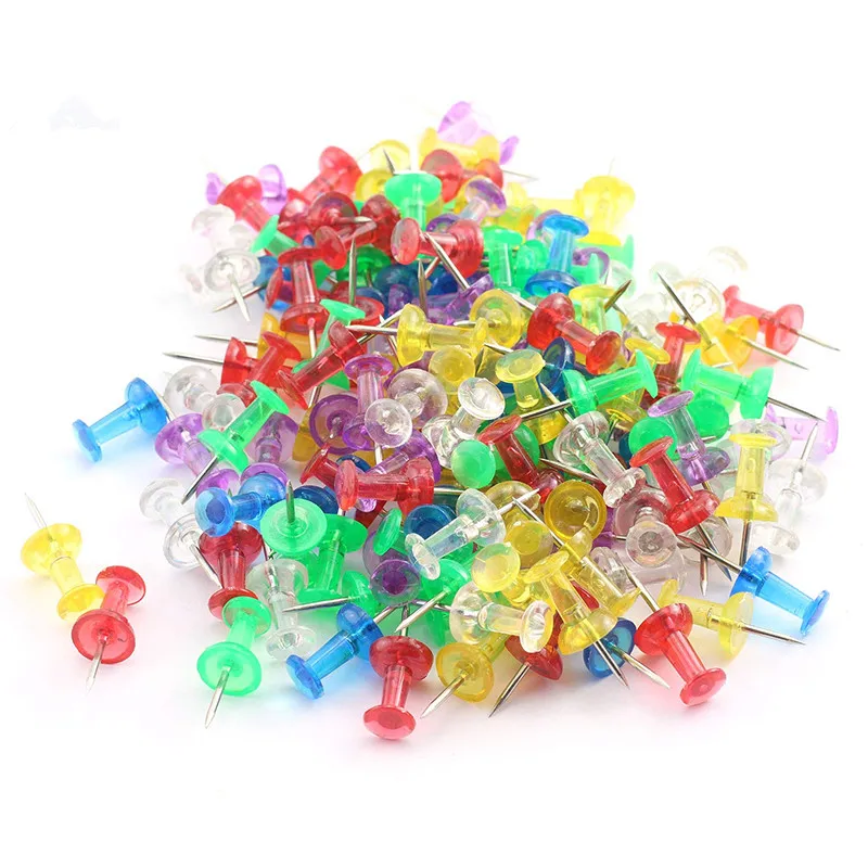 200 Pcs Color Thumbtacks Push Pins Map Pin Cork Board Thumb Tacks ...