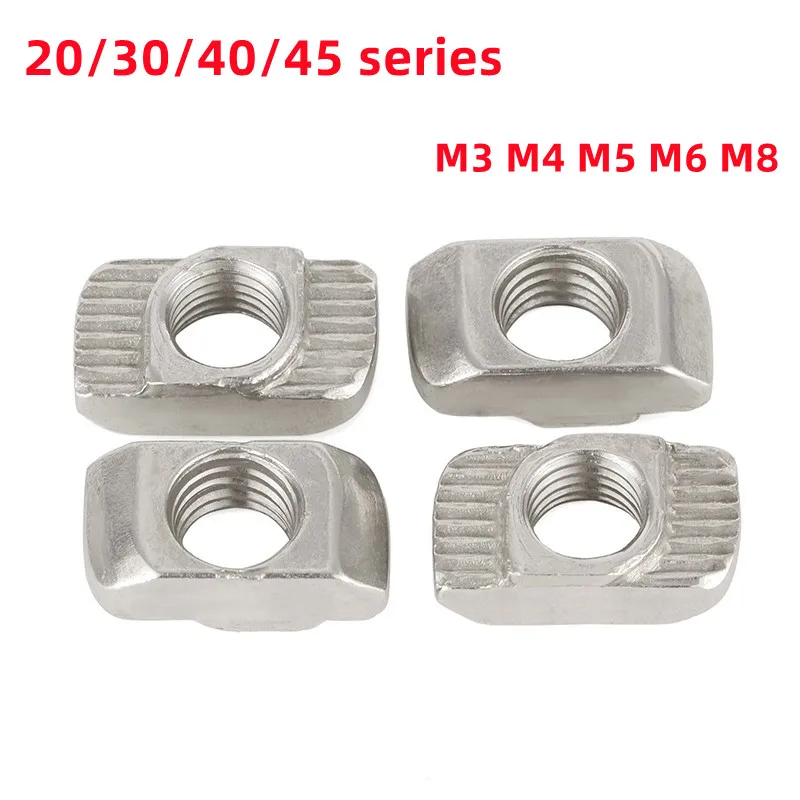 10-100Pcs M3 M4 M5 M6 M8 T-Nut Sliding T Nut Hammer Drop In Nut Fasten Connecto 2020 3030 4040 ...