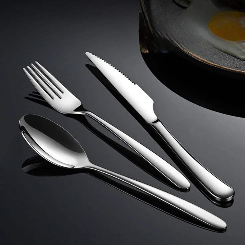 Western-Food-Cutlery-Sets-316-Stainless-Steel-Knife-and-Fork-Spoon ...