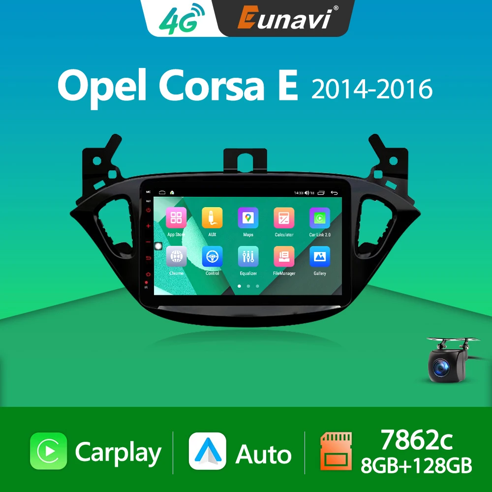 Eunavi 2 Din DSP Android Car Radio Audio Multimedia For Opel Corsa E ...