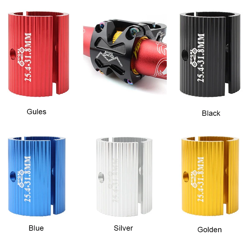 1-Pair-Bicycle-Handlebar-Shim-Aluminum-Alloy-31-8-Turn-35mm-Adjust ...