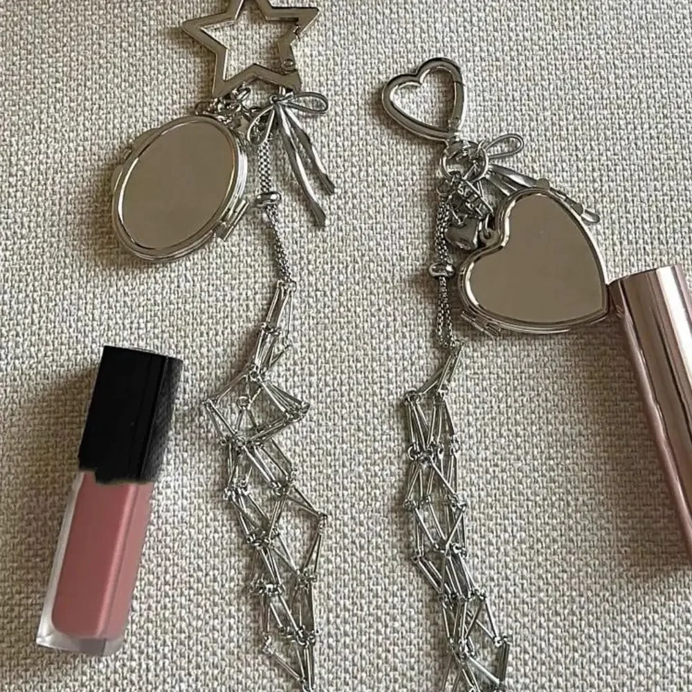 Portable Metal Net Lipstick Bag Mini Creative Lip Balm Bag Keychain ...