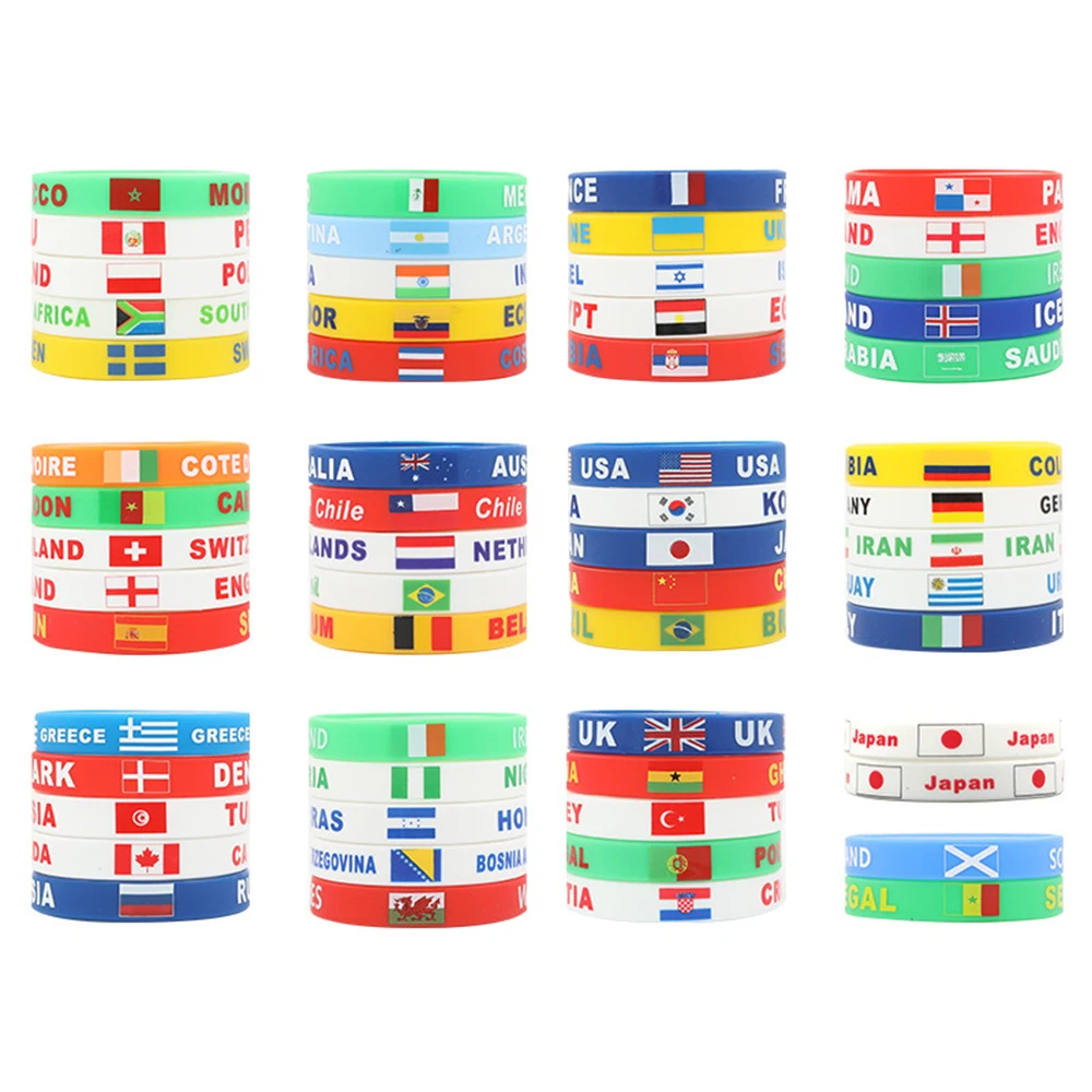 Country Flag Silicone Bracelet | Silicone Wristbands Flag | Rubber ...
