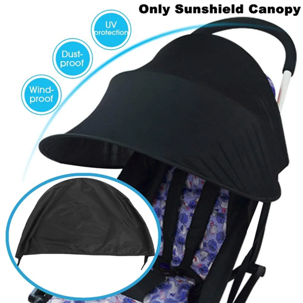 Baby-Canopy-Dust-cover-Oxford-Cloth-Black-Windproof-Stroller-Sunshade ...