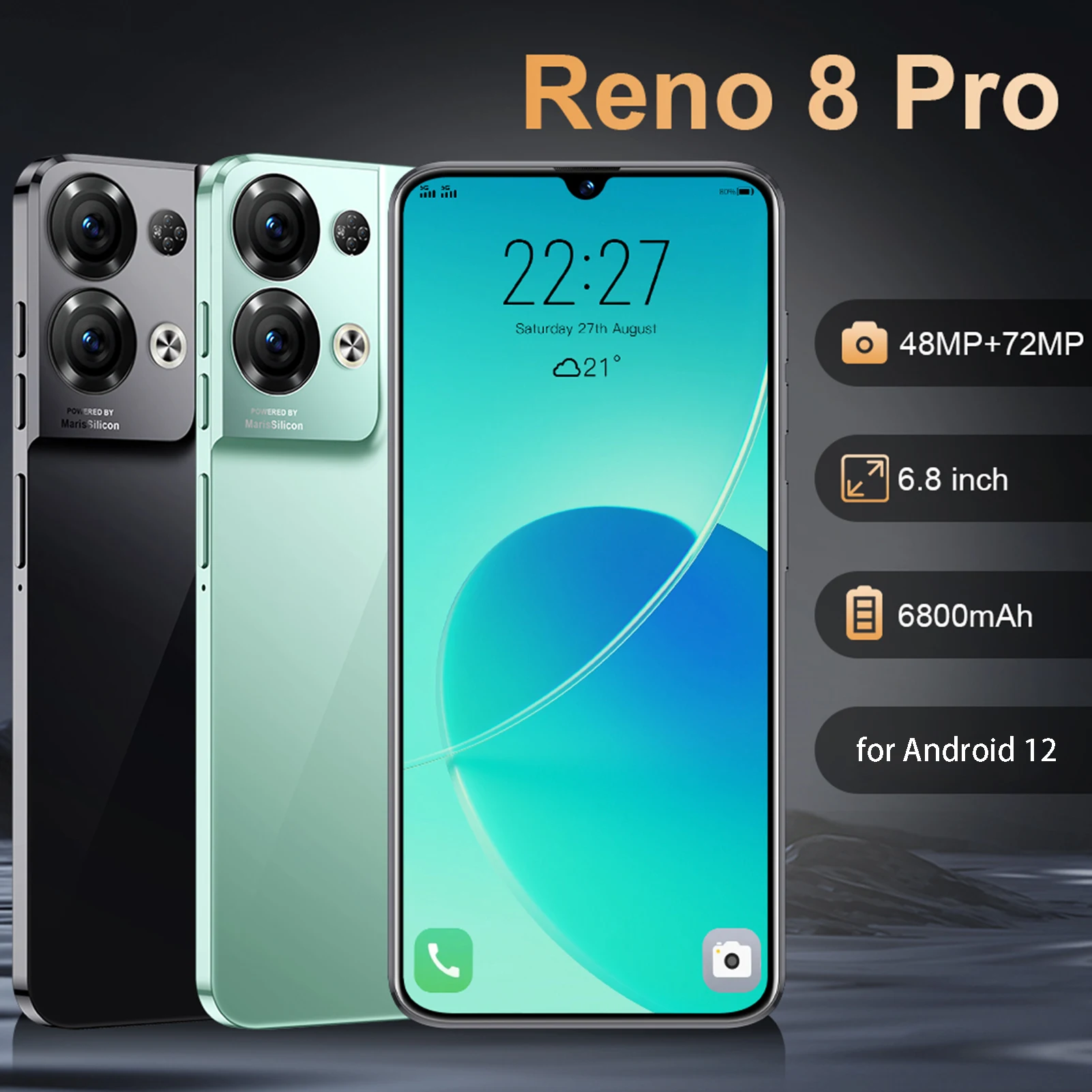 Global-Version-Smart-Cellphone-Reno8-Pro-Smartphone-16-1TB-6-8Inch ...