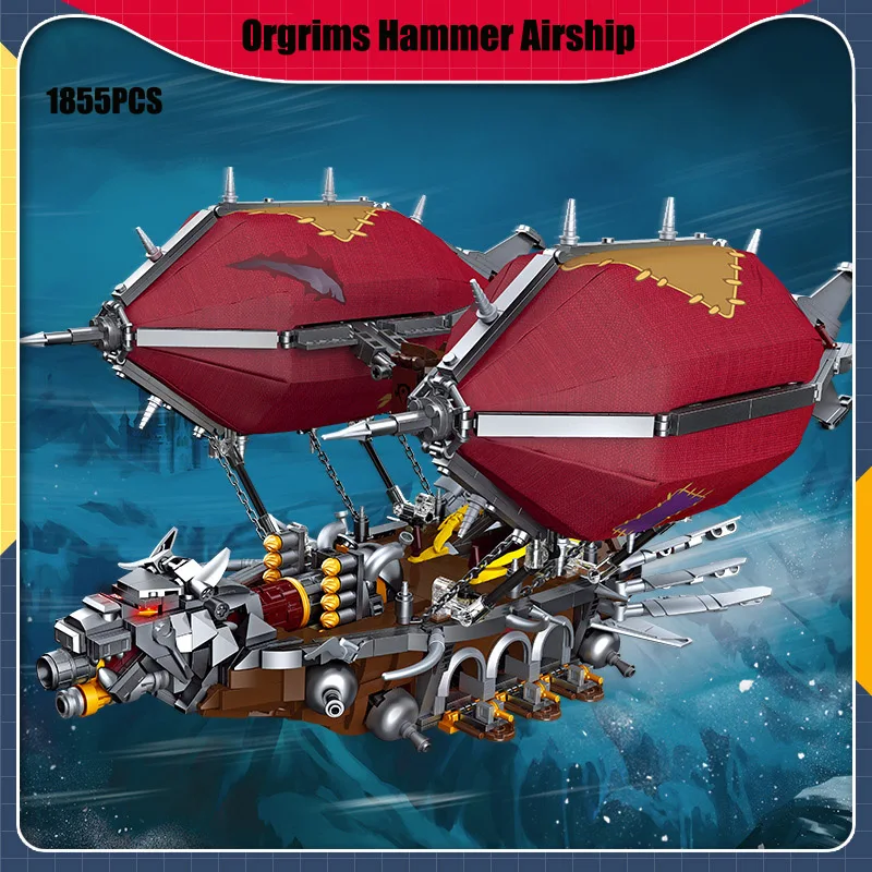 1855PCS-Medieval-Battleship-Orgrims-Hammer-Airship-Building-Blocks-MOC ...