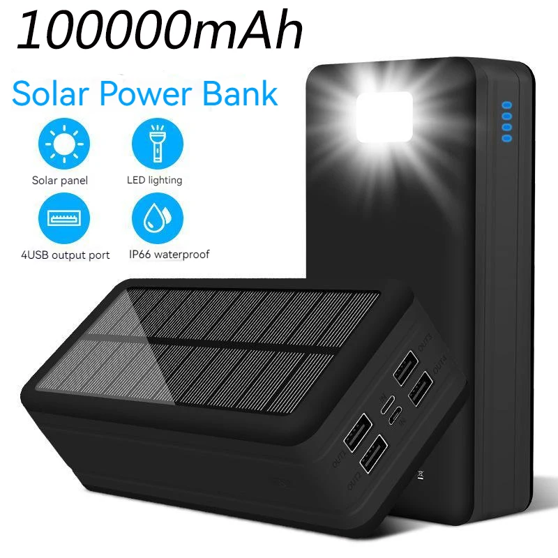 100000mAh-outdoor-solar-power-bank-charging-case-External-Smart-Battery ...