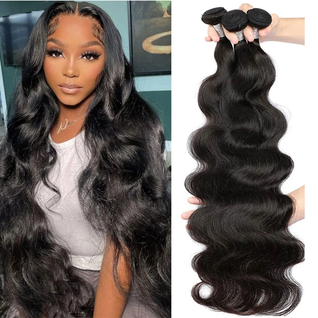 Virgin Human Hair Weaving Hair Extensions | Natural Hair Weaving ...