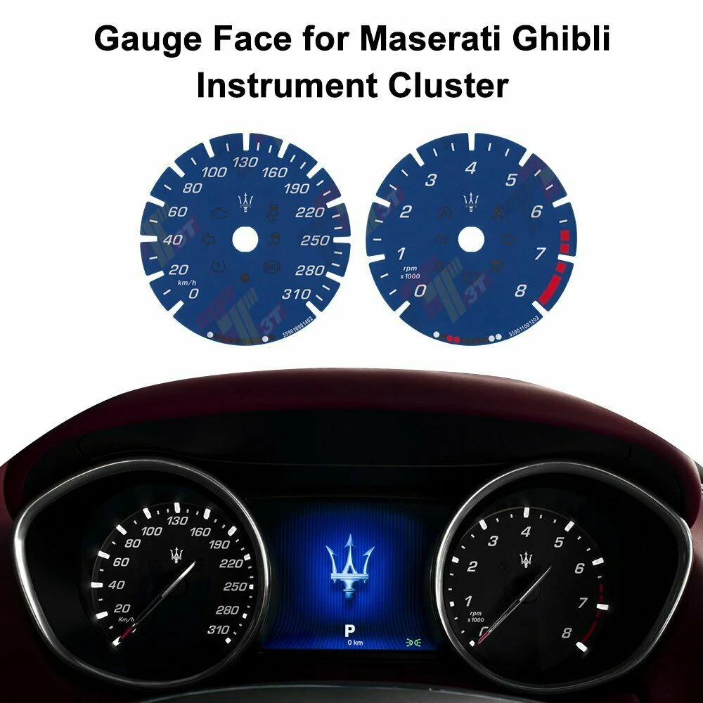 Dash Blue Faces Gauge 310KM/H For Maserati Quattroporte Levante Ghibli ...