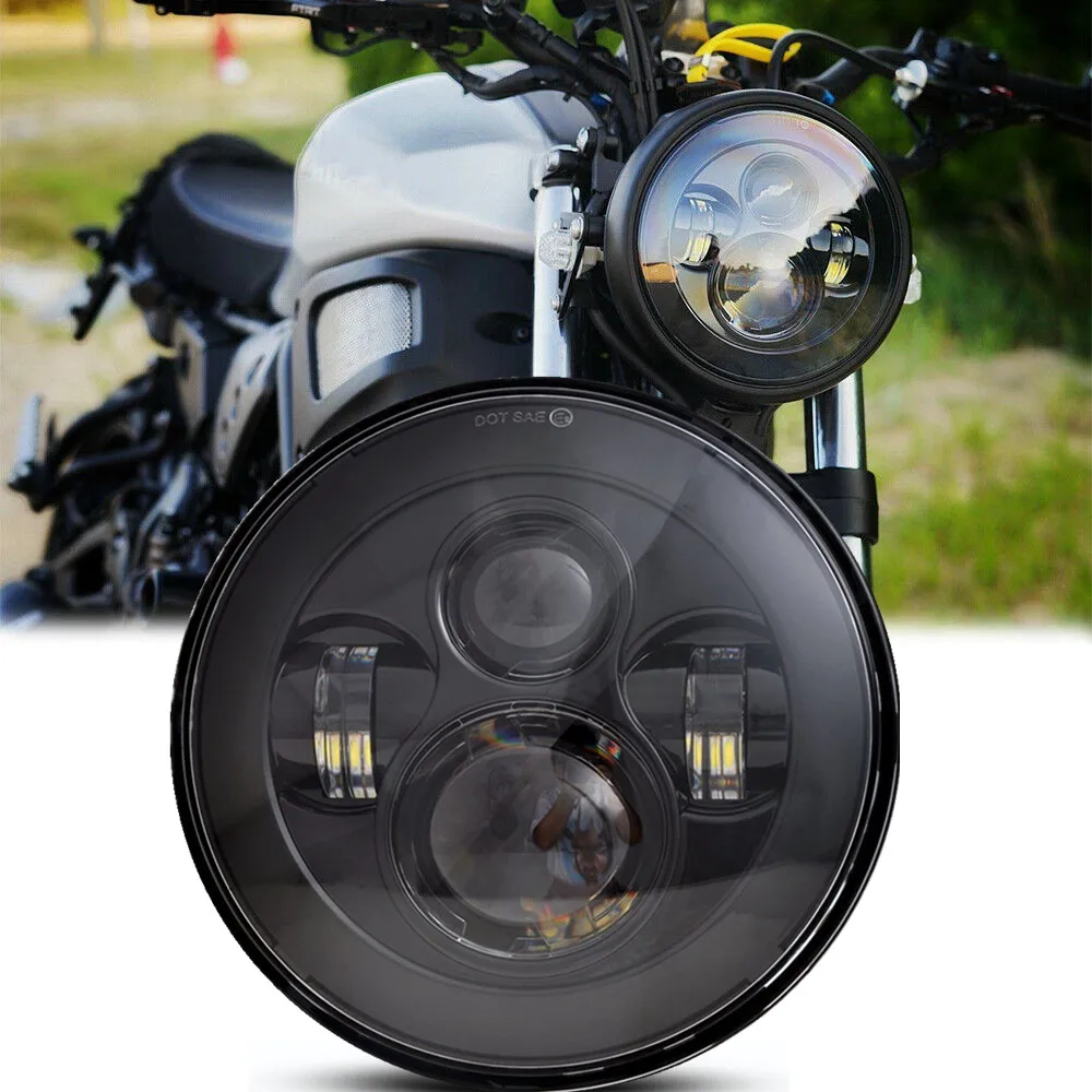 Motorcycle-7Inch-Led-Headlight-Black-For-93-08-Ducati-Monster-1000-600 ...