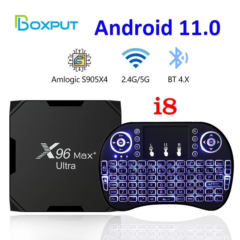 Caixa de TV X96Max Plus Ultra Android 11 Amlogic S905X4 4GB 64GB TVBOX AV1 8K Wifi BT X96 Max ...
