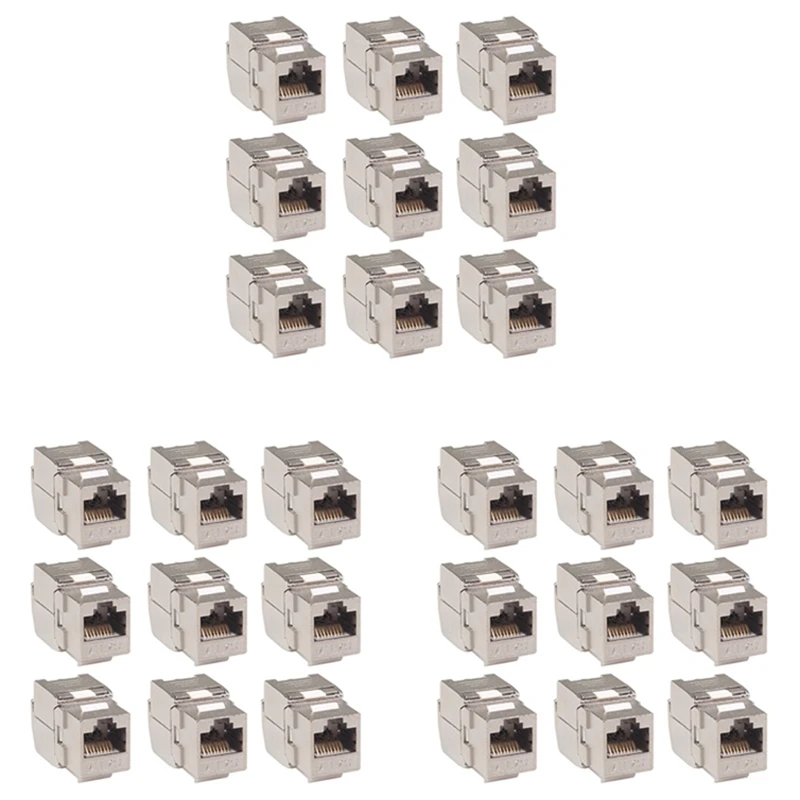 36-Pcs-RJ45-Keystone-Cat7-Cat6a-Shielded-FTP-Zinc-Alloy-Module-Network ...