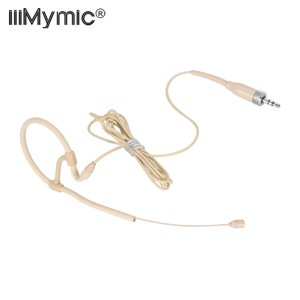 iiiMymic Single Earhook Headset Microphone 3.5mm Jack TRS Lockable ...