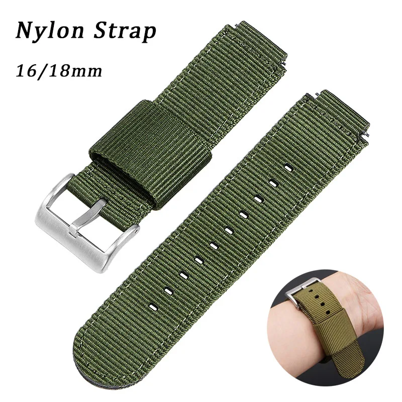 16mm-18mm-Nylon-Watch-Strap-for-Casio-AE-1200-1300-F-108-SGW-300-400 ...
