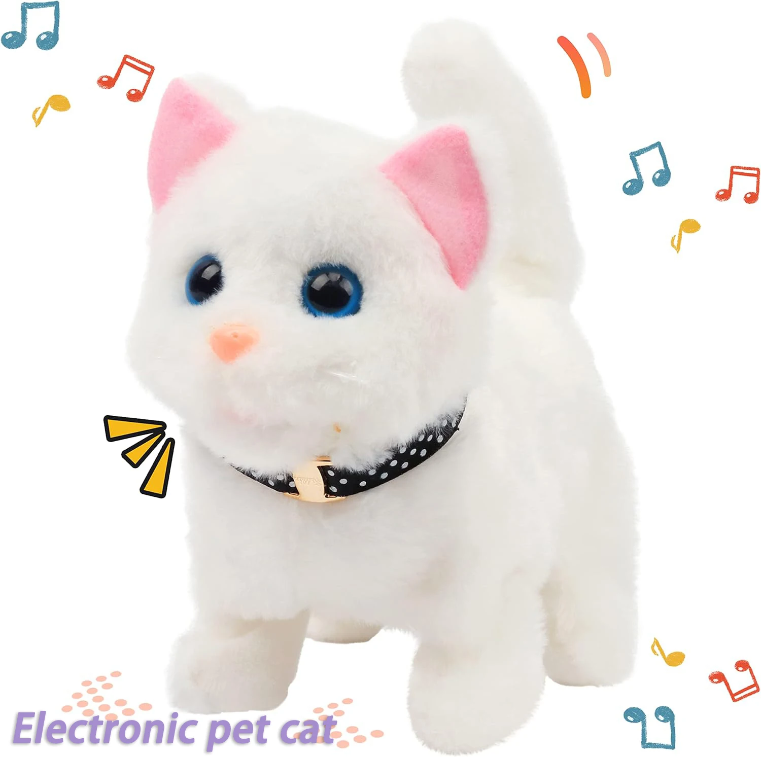 New-Walking-Kitty-Plush-Toy-Electric-Interactive-Cat-Stuffed-Animal ...