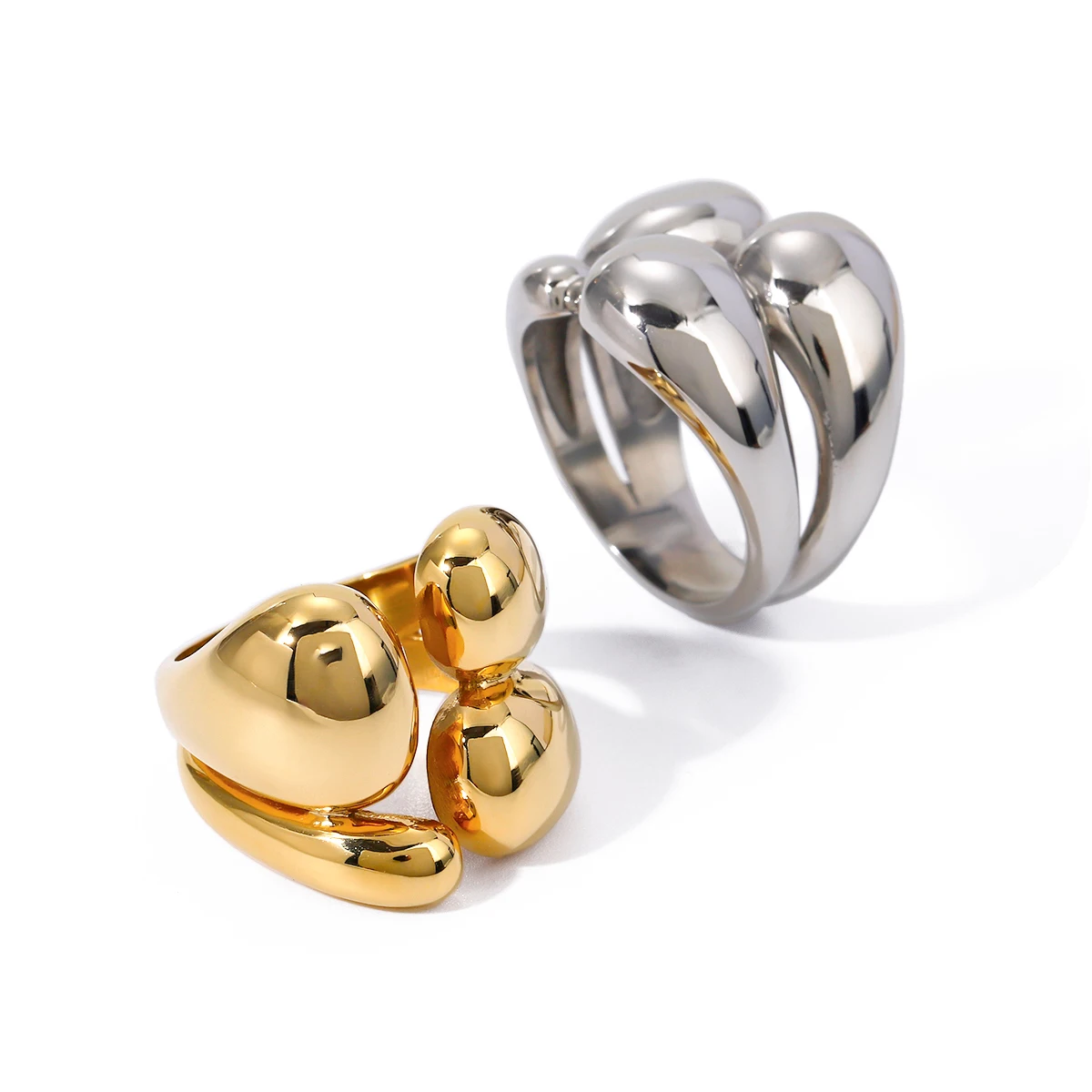 Youthway-Metalic-double-Layer-Stainless-Steel-Ring-18K-Gold-Trendy ...