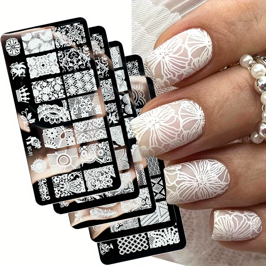 5-Sheets-Lace-Flowers-Nail-Stamping-Plates-Mandala-Geometric-Nail-Art ...