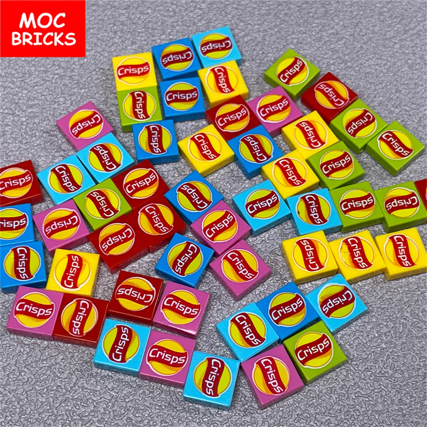 12pcs-MOC-Bricks-Printed-Tile-1x1-Food-Potato-Chips-Mini-Food-Toys ...