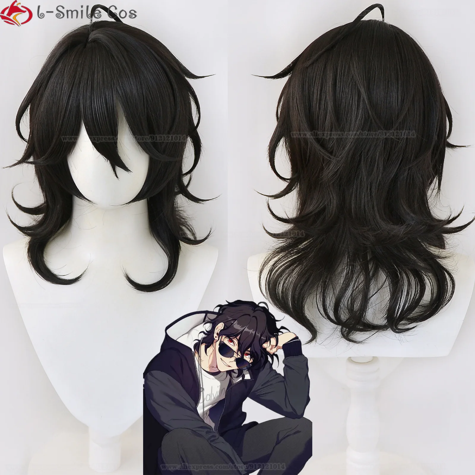 Game-Sakuma-Rei-Cosplay-Wig-ES-UNDEAD-Sakuma-Rei-Wigs-Black-50cm-Long ...