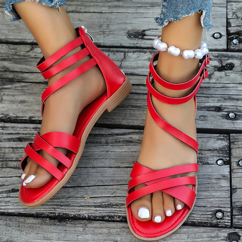 Women-Rome-Sandals-Summer-Women-Casual-Flats-Beach-Slippers-Walking ...