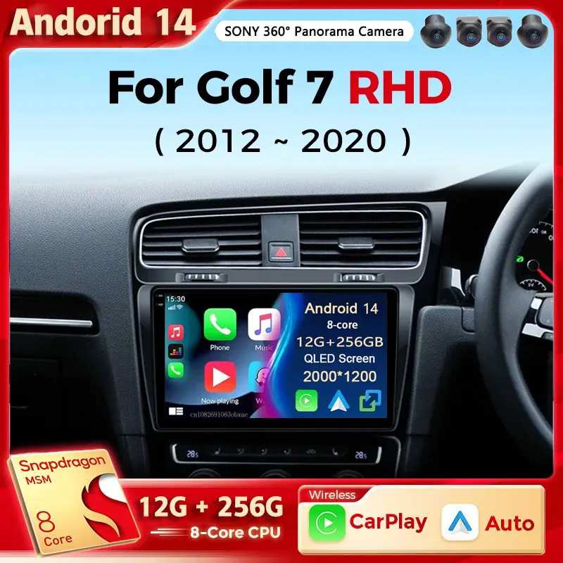 Android-14-Car-Radio-For-Volkswagen-VW-Golf-7-MK7-GTI-2012-2021-Right ...