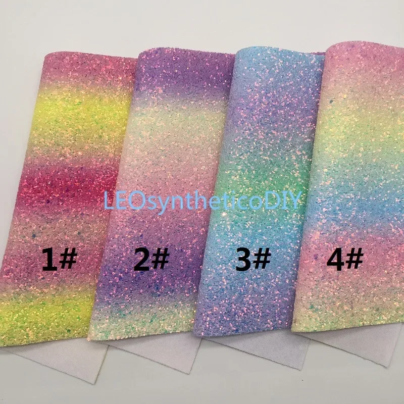 1PC-21X29CM-Glitter-Fabirc-Chunky-Glitter-Leather-Rainbow-Glitter ...