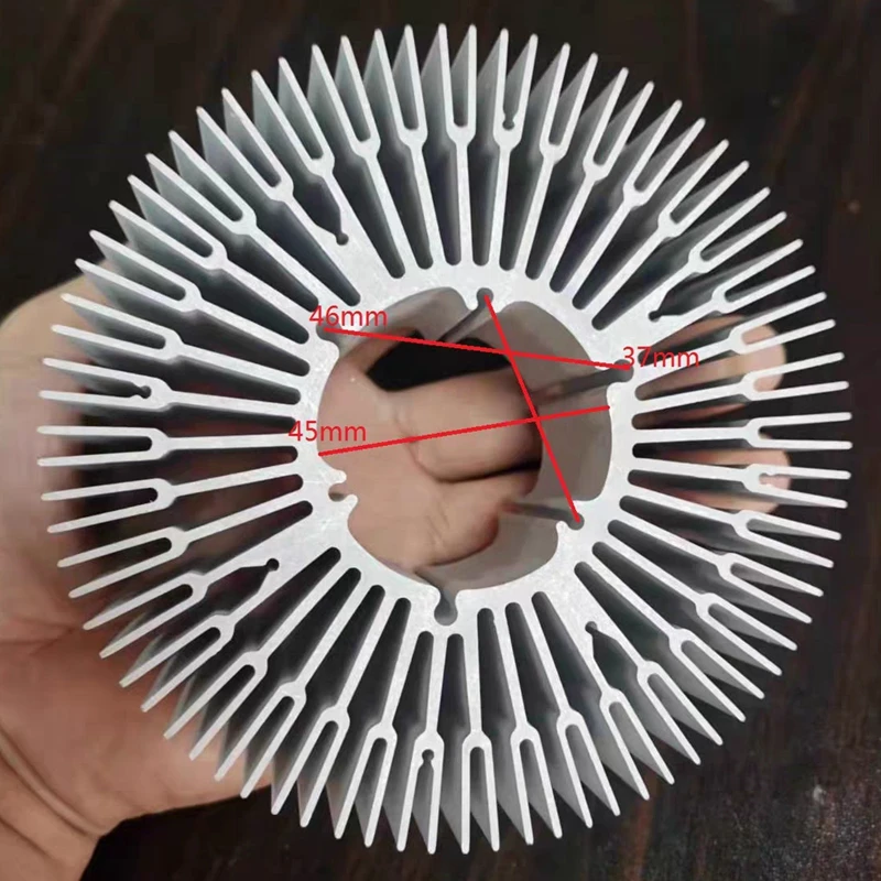 125mm-round-sunflower-radiator-Pure-aluminium-cob-led-heat-sink ...