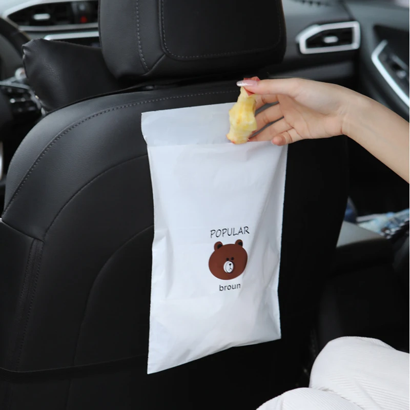 10-20Pcs-Cute-Car-Bin-Bag-Cleaning-Traceless-Garbage-Bags-Can-Pasted ...