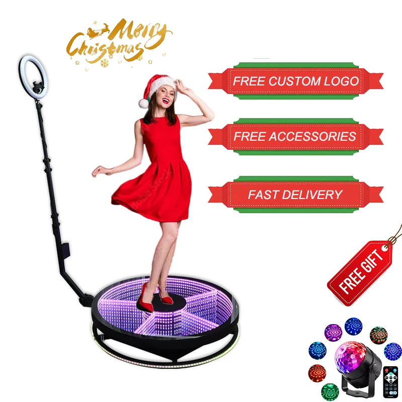 2022 New Arrival Tempered Glass Base Automatic Spin Led Ring Light Ipad ...