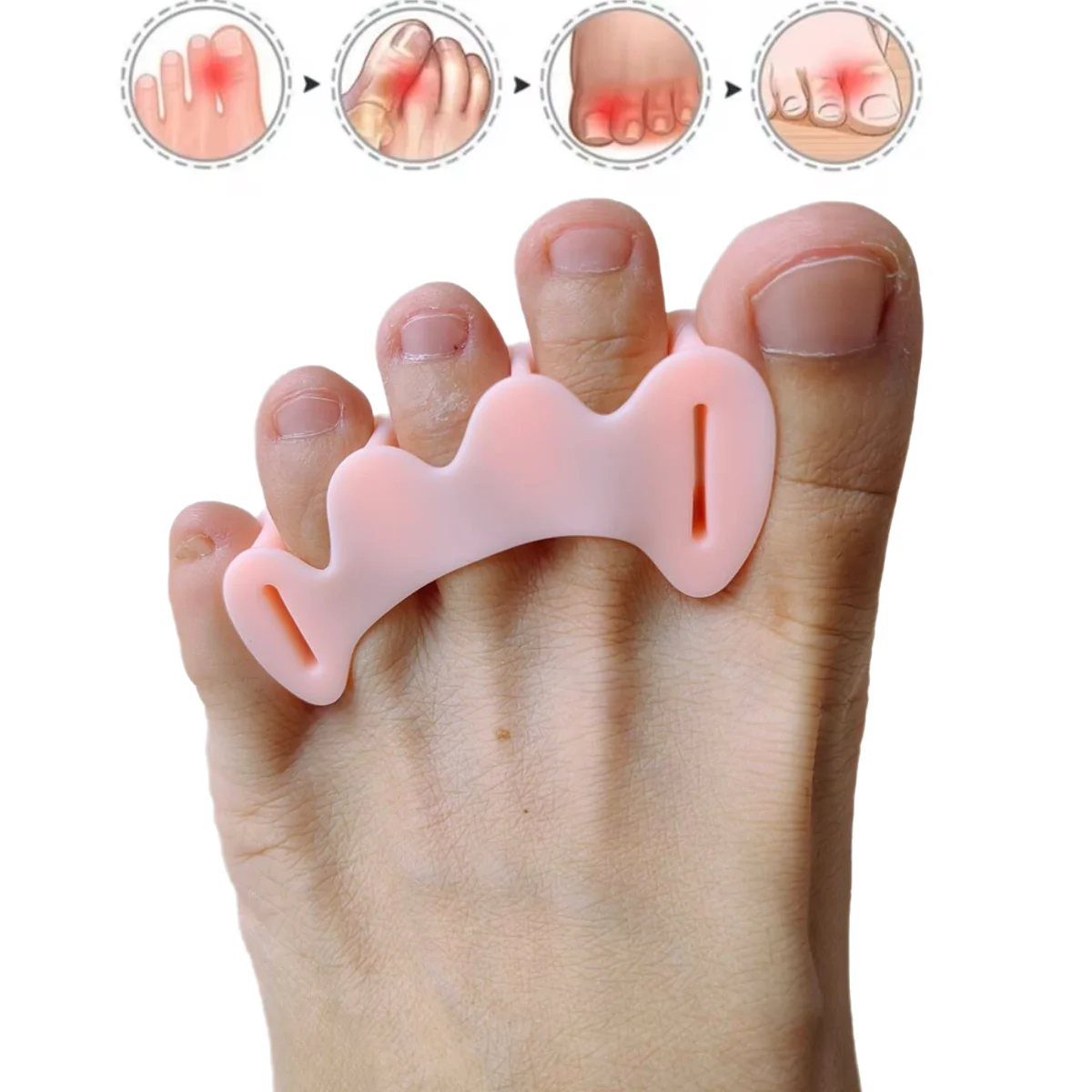 2Pcs=1Pair Toe Spreader Finger Separator Valgus Corrector Thumb ...