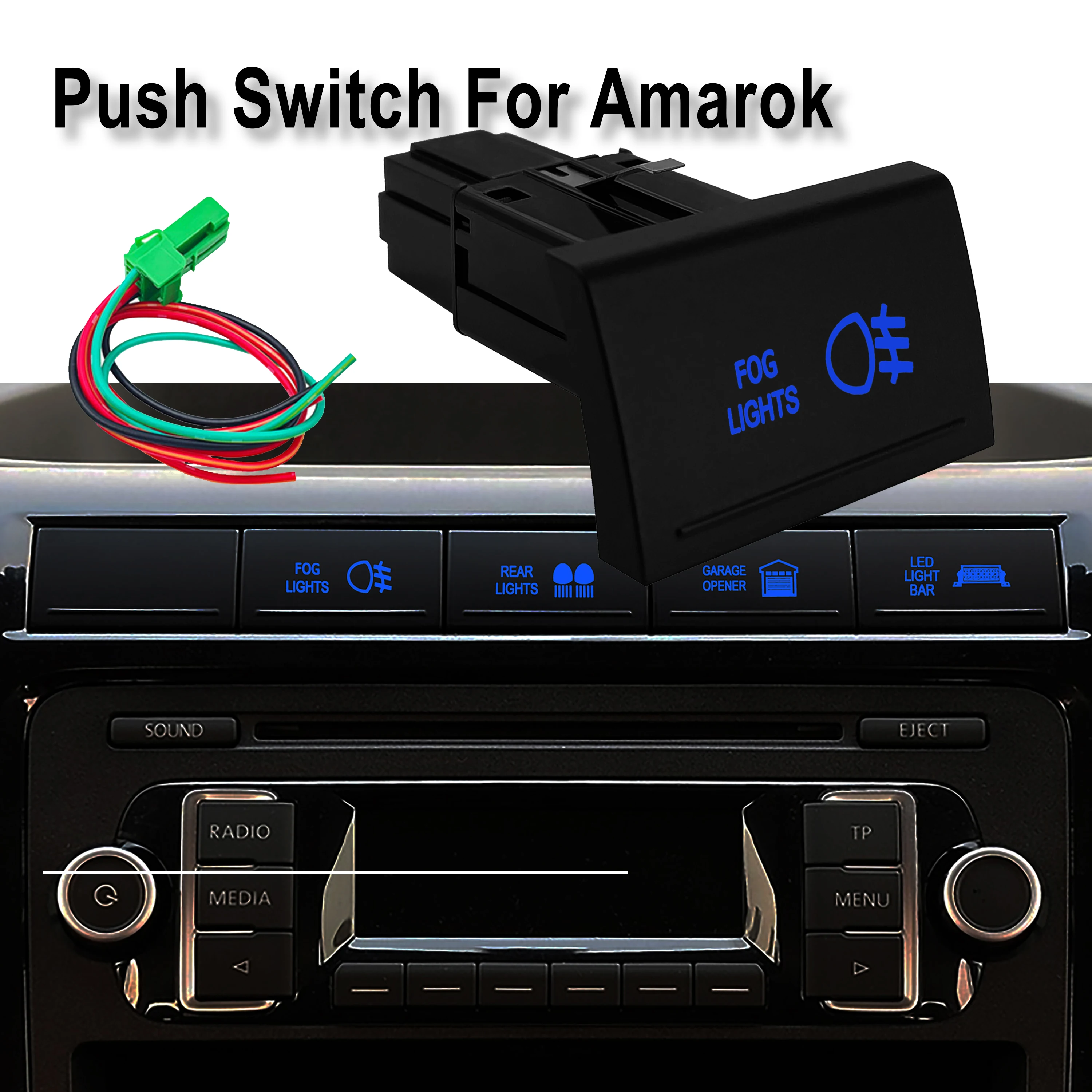 Blue Led Push Button Switch ON OFF 12V 3A Dash Replacement for ...