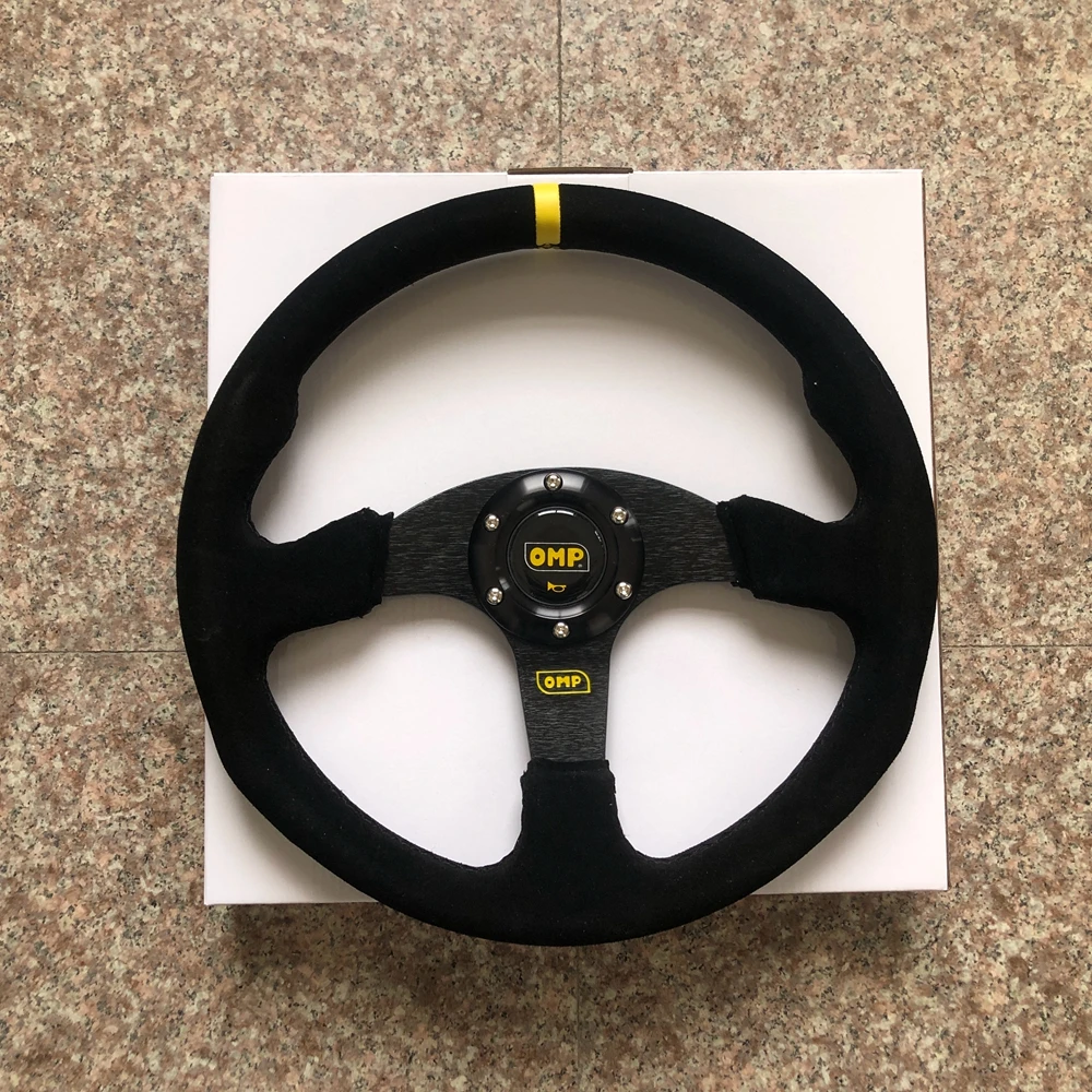 Universal-14Inch-Racing-OMP-Steering-Wheel-Car-Rally-Drift-Suede ...