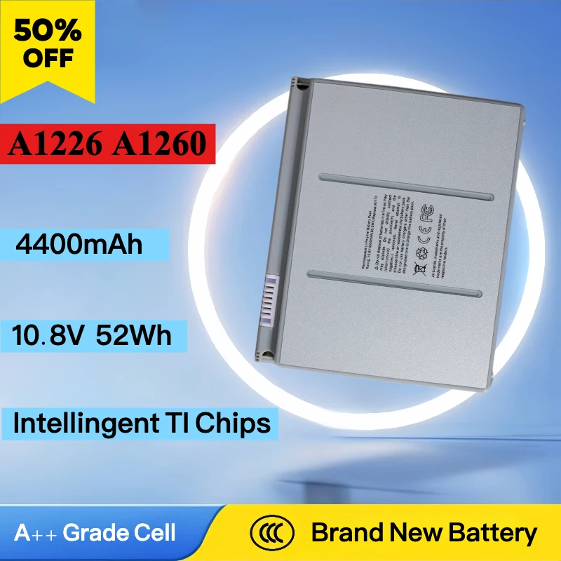 Brand New 4.4Ah A1226 A1175 Laptop Battery for Apple MacBook Pro 15 ...