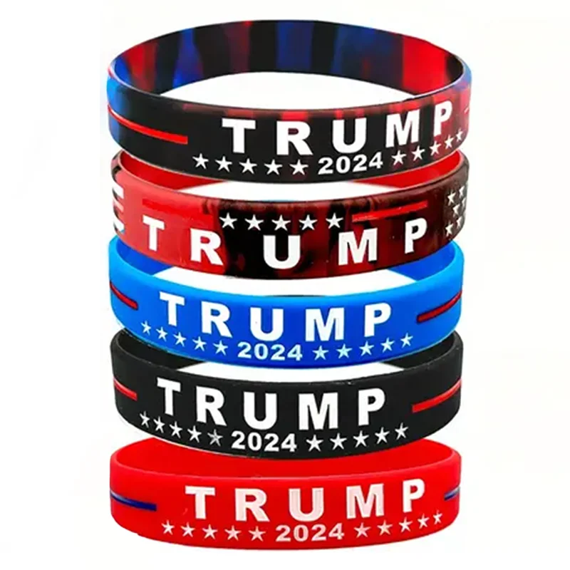 Trump-2024-Silicone-Wristbands-Durable-Colorful-Bracelets-for-Campaign ...