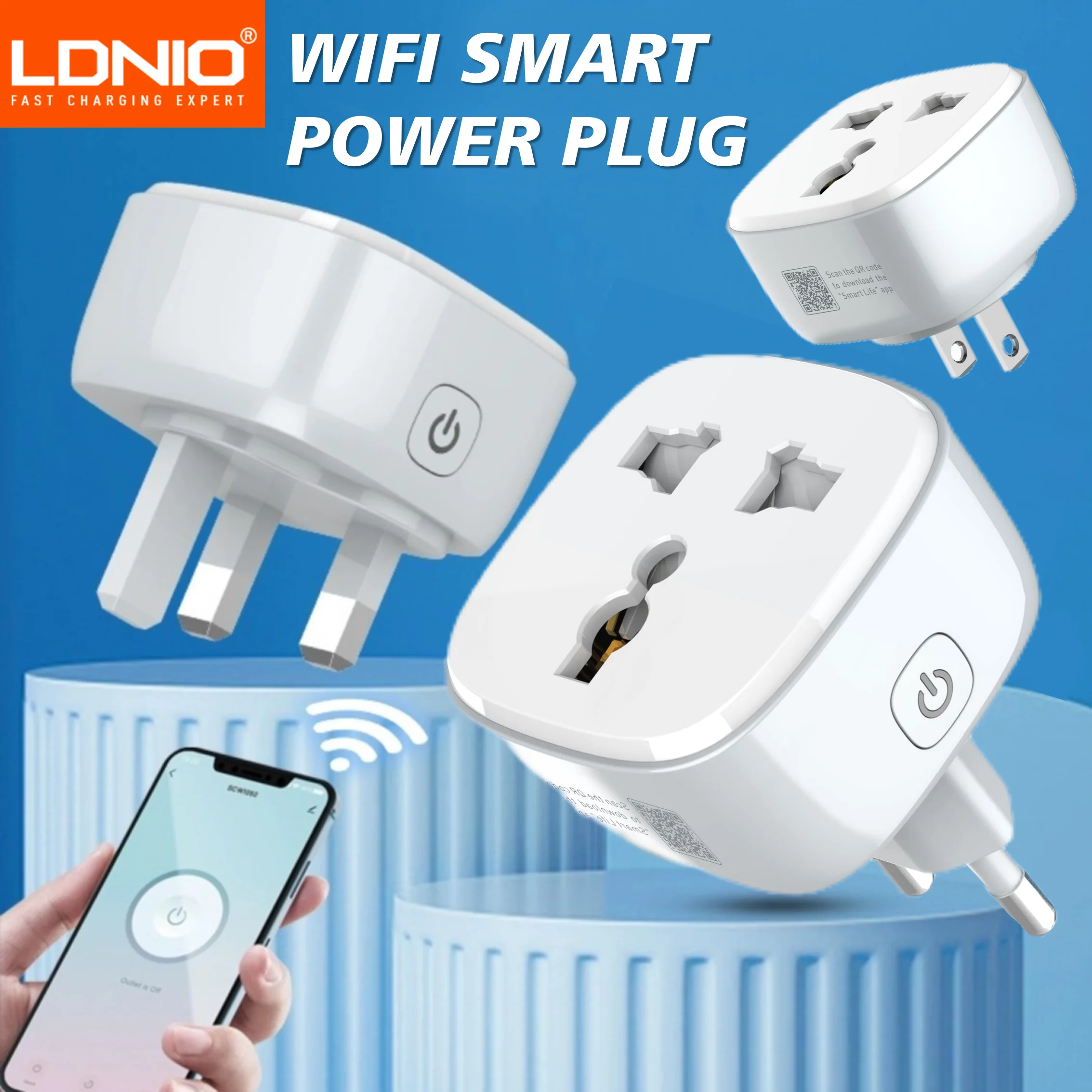 LDNIO-Tomada-WiFi-Inteligente-com-Controle-de-Bot-o-Plugue-de-Alimenta ...