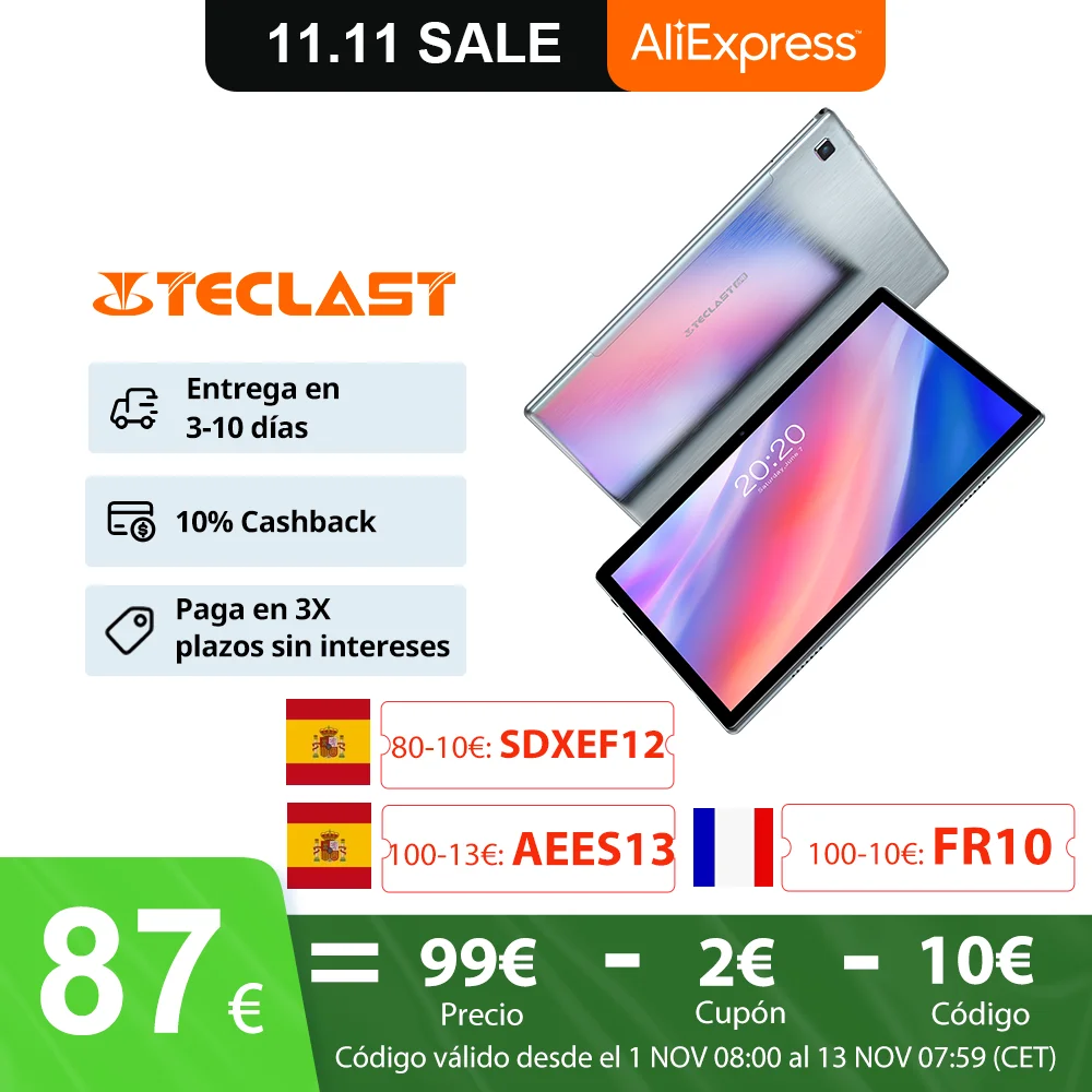 Tablet Teclast P20hd 4g, 10.1 "fhd (1.920x1.200) Ips, Speadtrum Unisoc ...