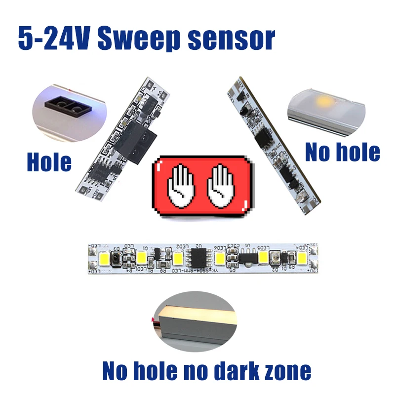 DC-12V-5A-Infrared-manual-non-contact-sensor-switch-IR-feel-dimming ...